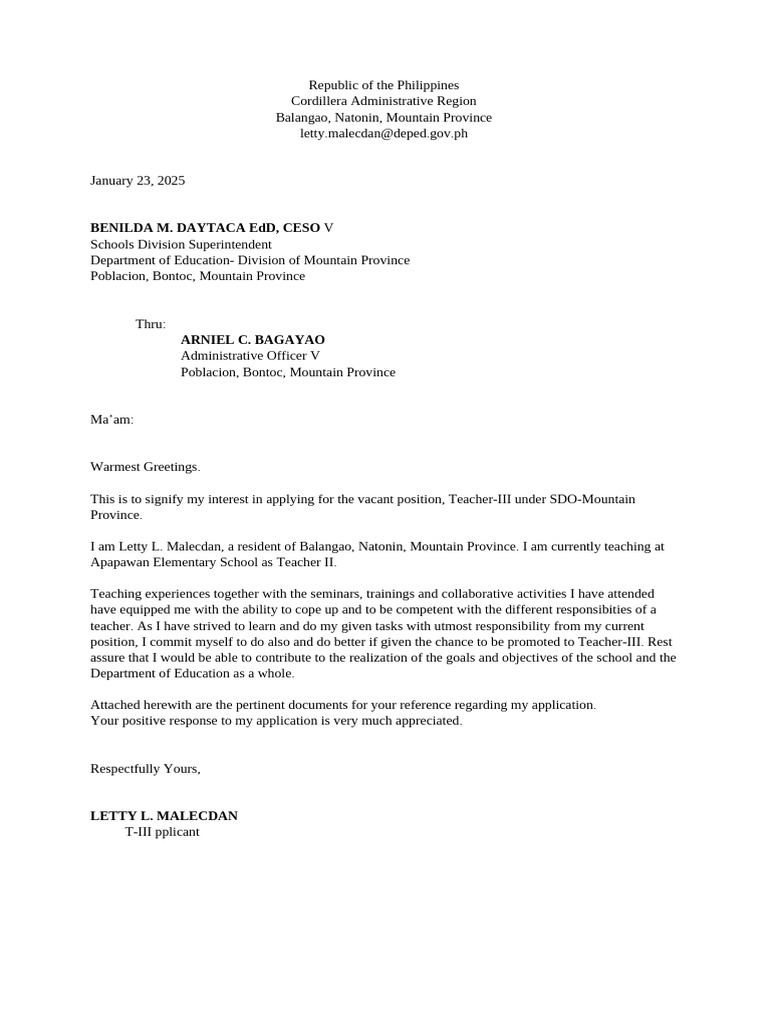Letter of Intent | PDF
