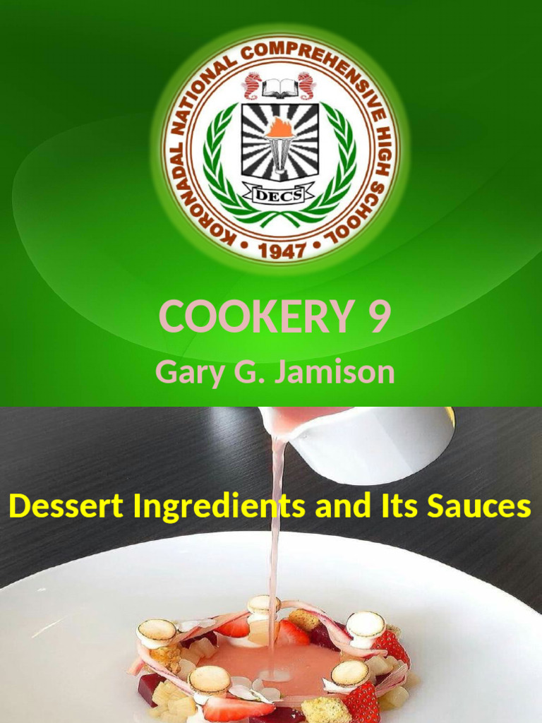 3 Dessert Ingredients and Its Sauces | PDF | Desserts | Custard