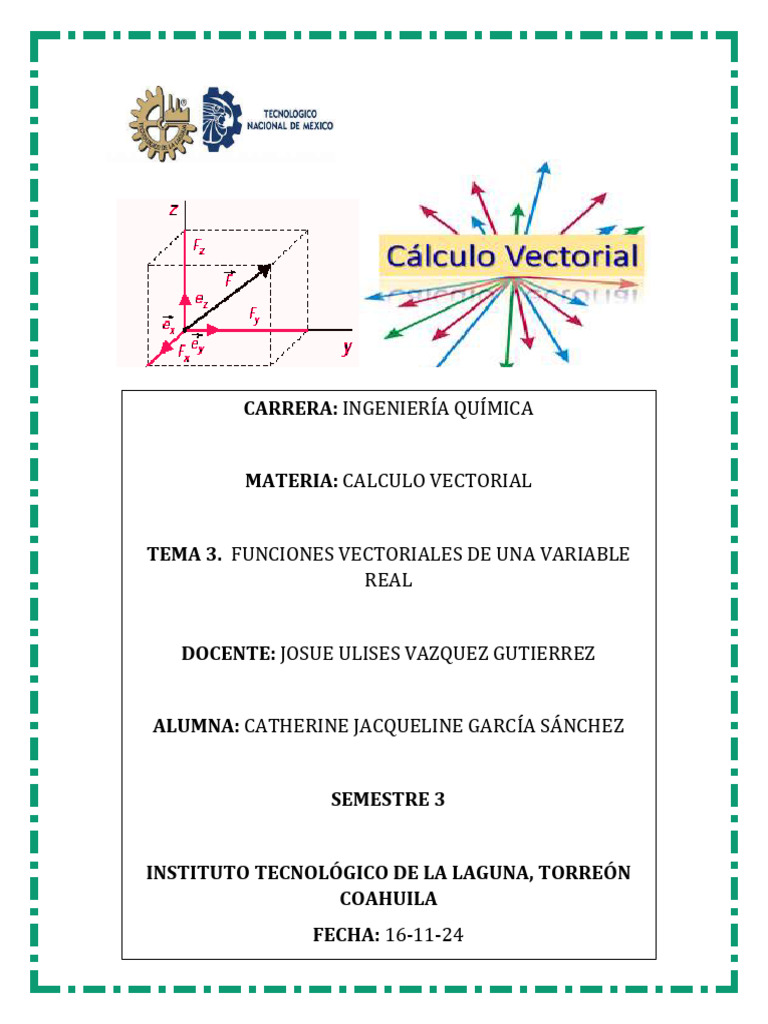 Problemario 3 - Vectorial | PDF
