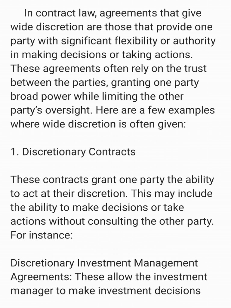Contract Dictrectional Clauses | PDF