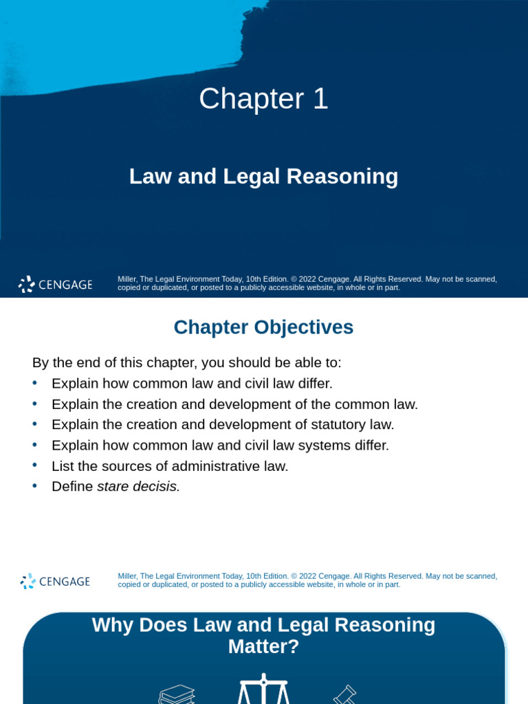 Miller BLTLET 10e PPT CH01 | PDF | Precedent | Equity (Law)