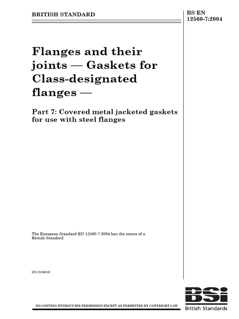 BS en 12560-7 2004 | PDF | International Electrotechnical Commission