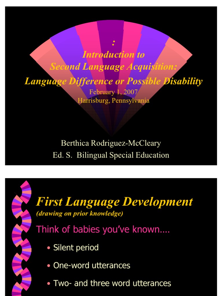 Power Point Presentation Introduction To Second Language Acquistion 2 1 ...