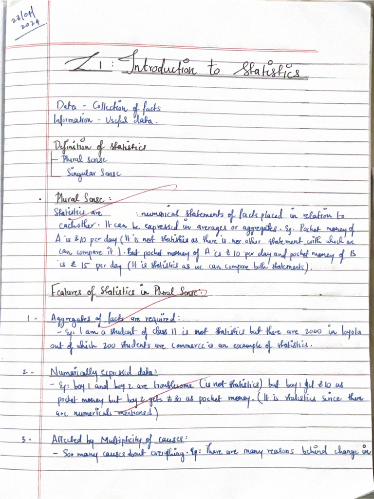 Statistics part one | PDF