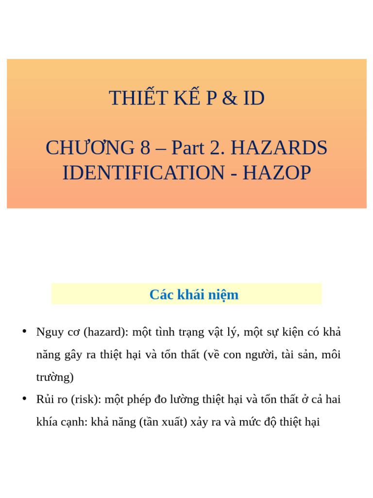 Chapter 8 - Part 2 Hazards Identification - HAZOP | PDF