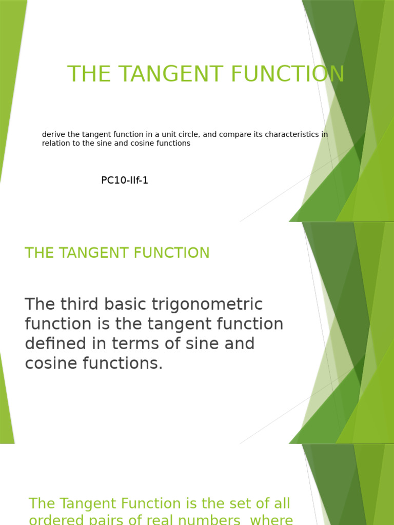 Tangent Function | PDF
