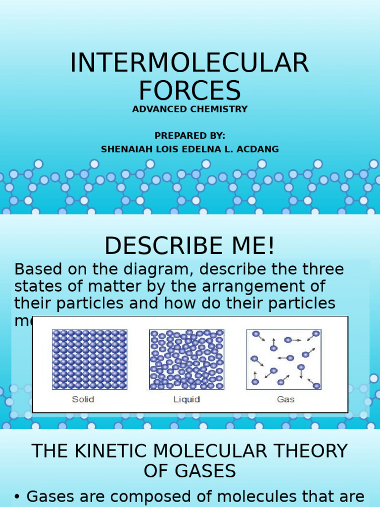Intermolecular Forces | PDF | Gases | Intermolecular Force