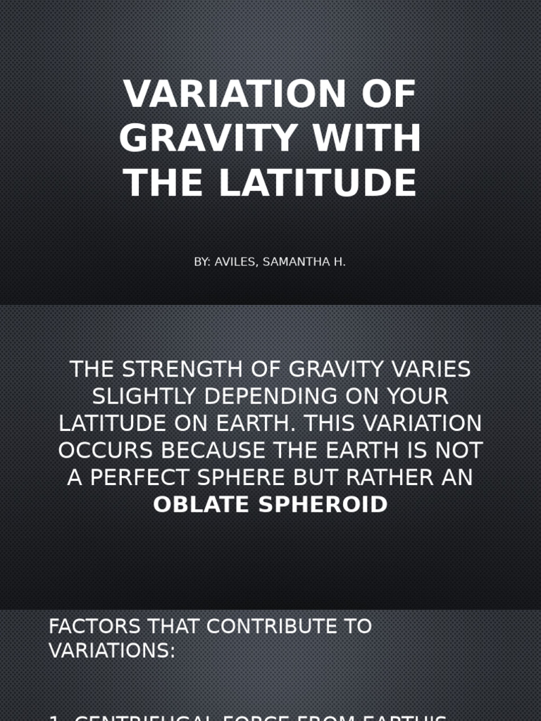 Gravity Variation by Latitude Analysis | PDF
