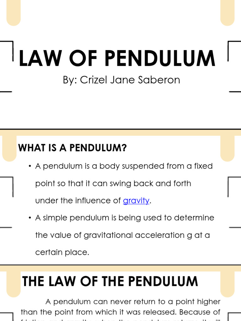 Law of Pendulum | PDF