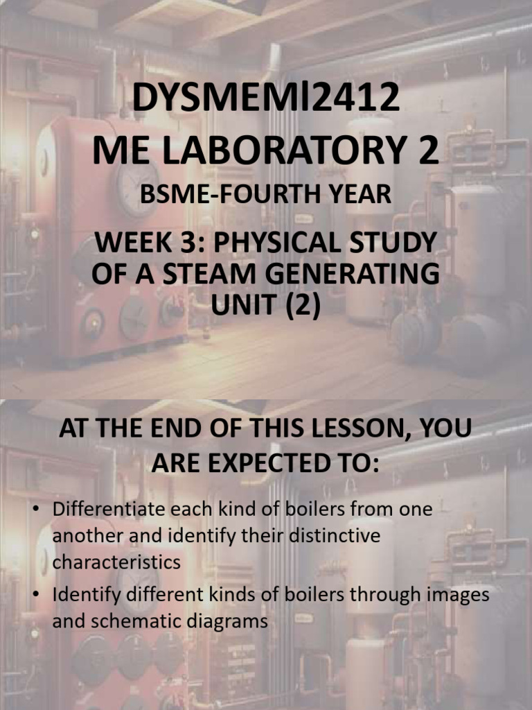 Me Laboratory 2 Lesson 2 Physical Study of A Steam Generating Unit 2 ...