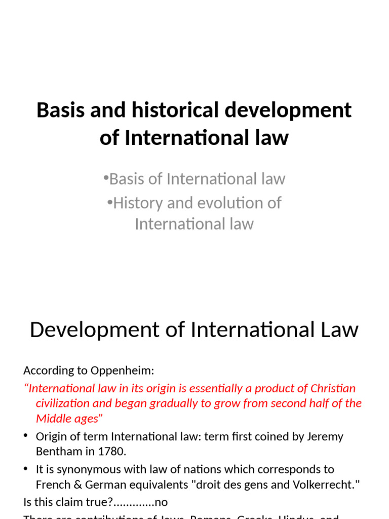 Historical Development of International Law | PDF | International Law ...