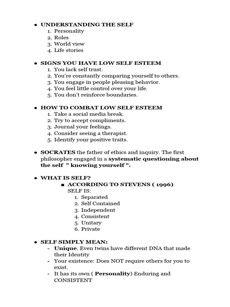 UTS-OUTLINE | PDF | Soul | Psychology