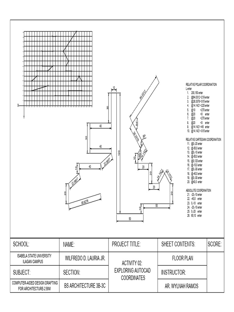 Cadd 2 COORDINates - Model | PDF