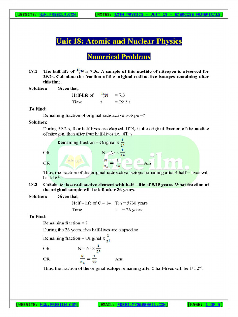 10th Phy Ch 18 Numericals | PDF