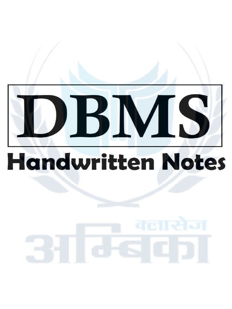DBMS 1 | PDF