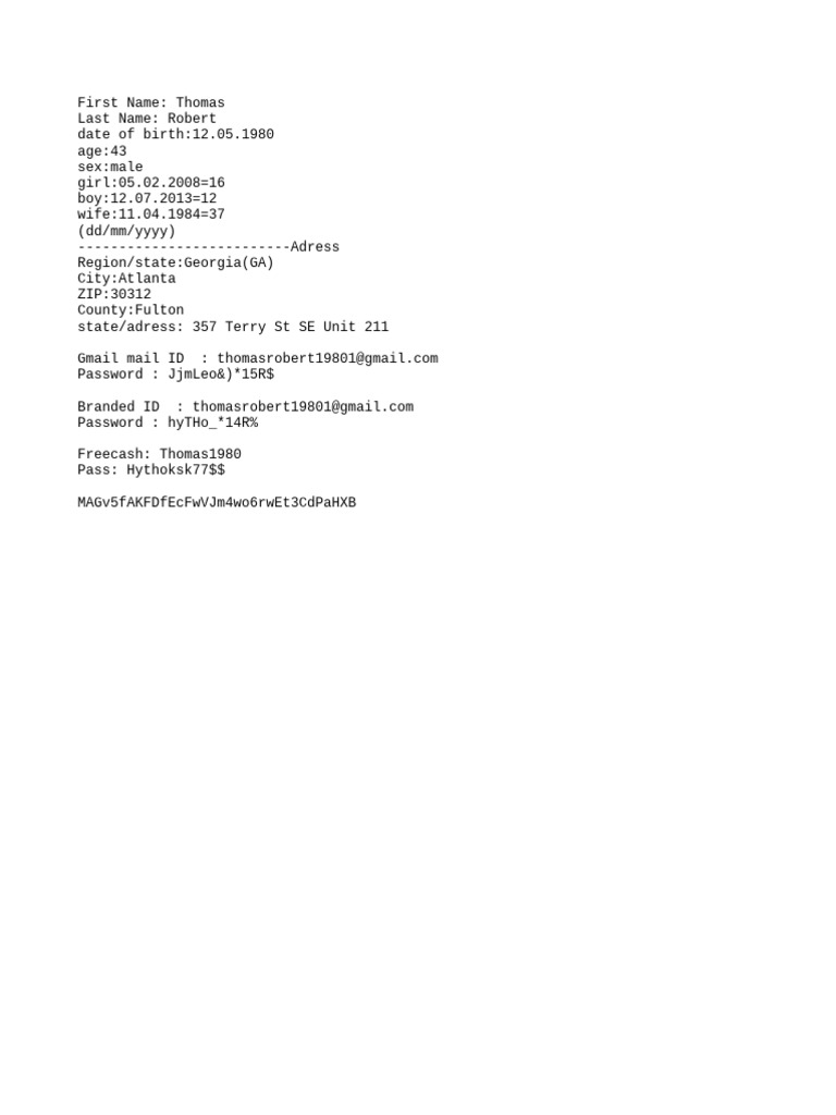 Personal Info (Dibbo) | PDF