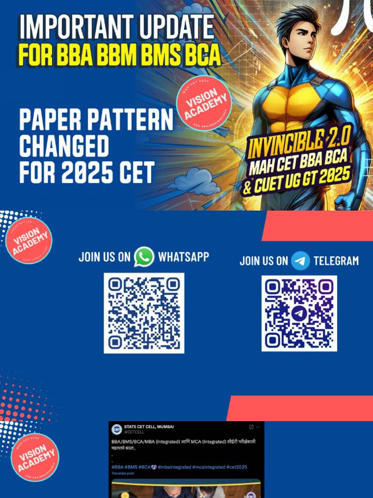 MAH CET BBA/BCA 2025 Exam Pattern | PDF