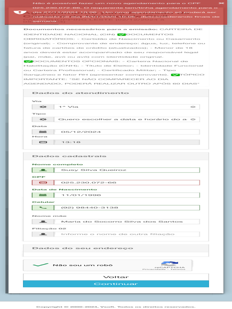 NNNNN Agendamento | PDF