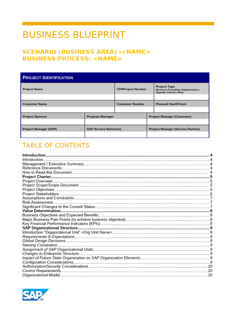 Business Blueprint Template | PDF | Performance Indicator | Business ...