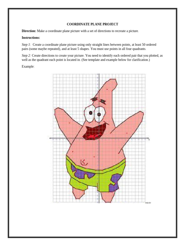 Coordinate Plane Project | PDF | Cartesian Coordinate System | Geometry