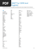 The Vocabulary of Oxford 3000 by CEFR Level | PDF | Language Arts ...
