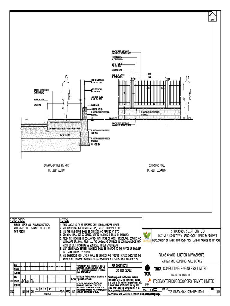 Pathways and Compound Wall Detailed | PDF