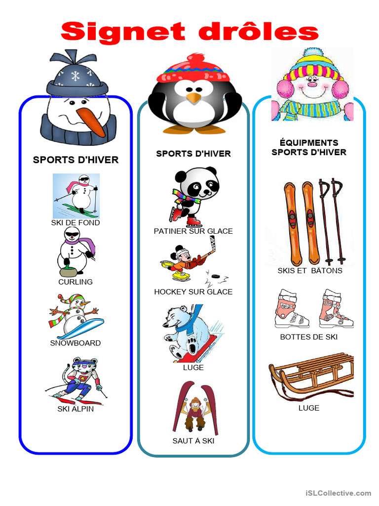 Sports d'Hiver : Activités et Équipements | PDF