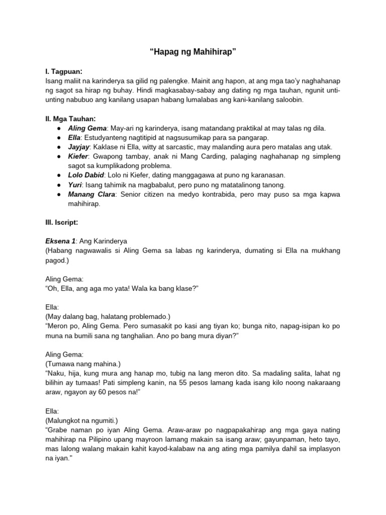 Pagpag ST1 Script | PDF