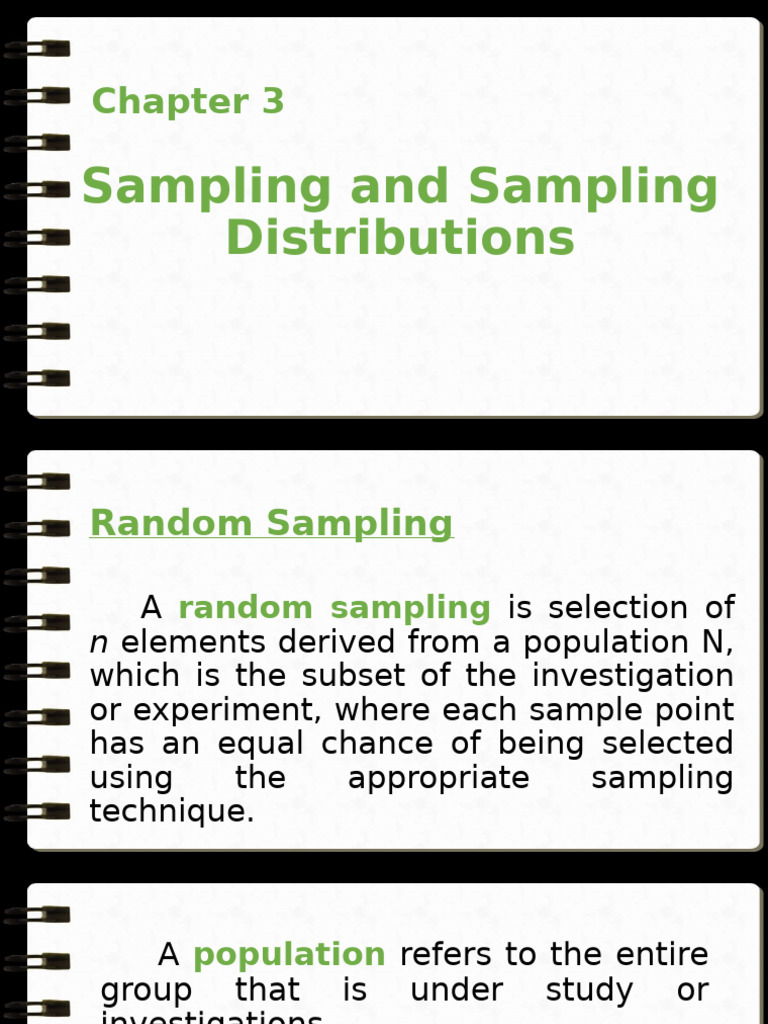 Presentation 1 of Chapter 3 | PDF | Sampling (Statistics) | Sample Size Determination