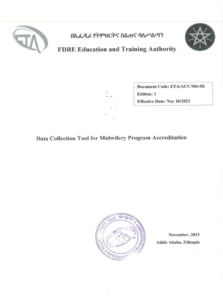 Data Collection Tool For Midwifery | PDF