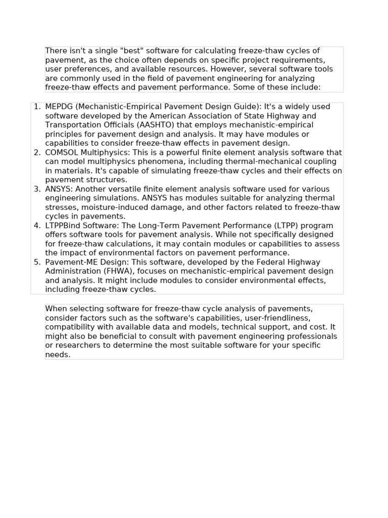 Software For Pavement Design | PDF