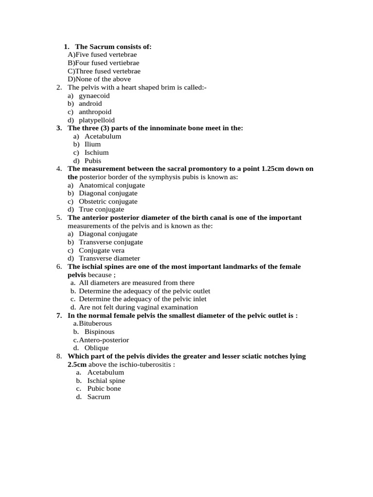 Innominate Bone and Pelvic Anatomy | PDF