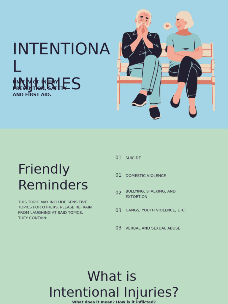 Intentional Injuries | PDF | Bullying | Violence