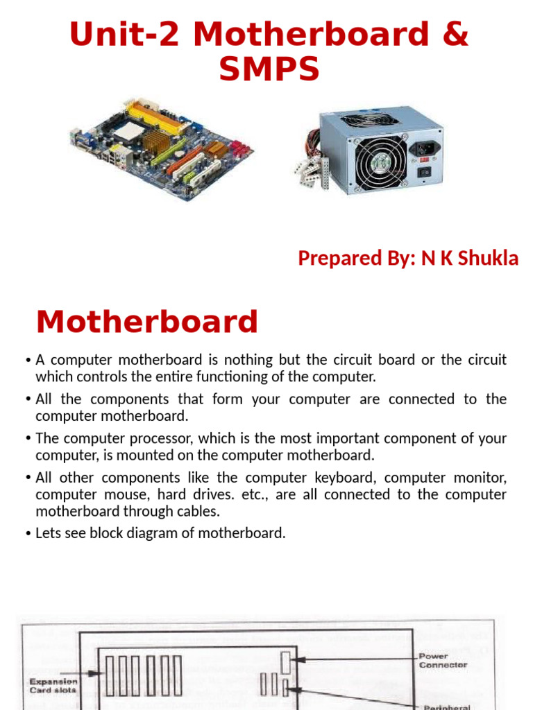 Unit-2 Motherboard and Smps | PDF | Rectifier | Power Supply