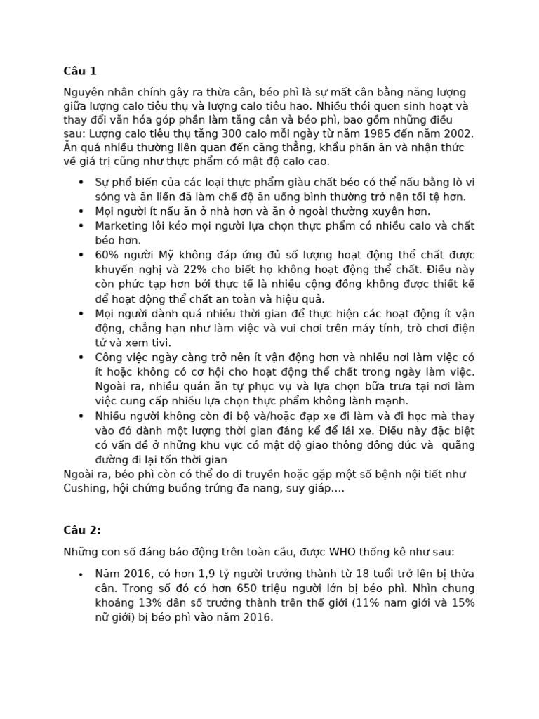 Béo Phì | PDF