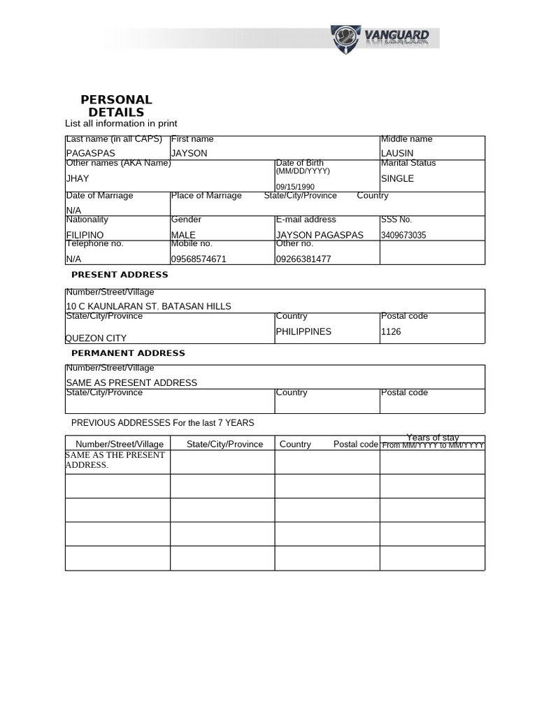 Back Ground Check Form | PDF | Common Law | Justice