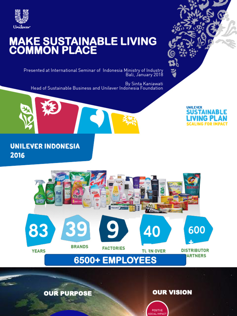 Unilever Indonesia's Sustainable Living Plan | PDF | Sustainability ...