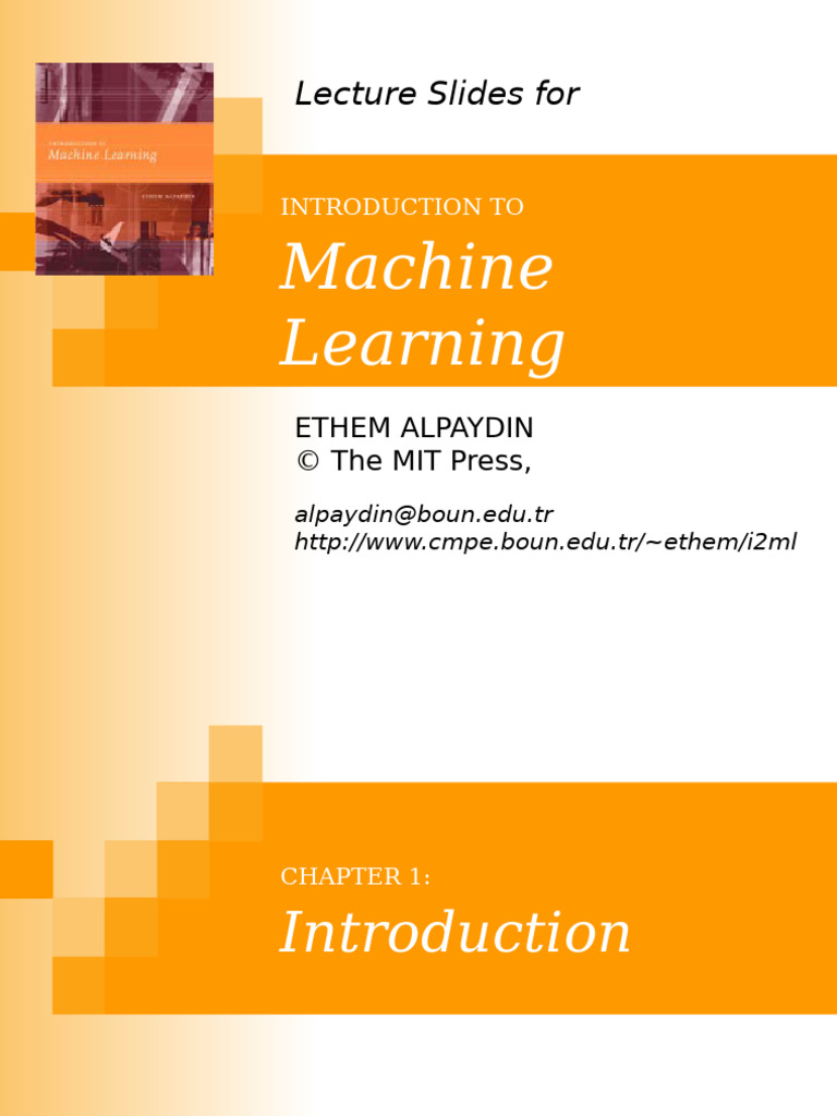 Machine Learning Chapter 1 | PDF | Machine Learning | Statistical Classification
