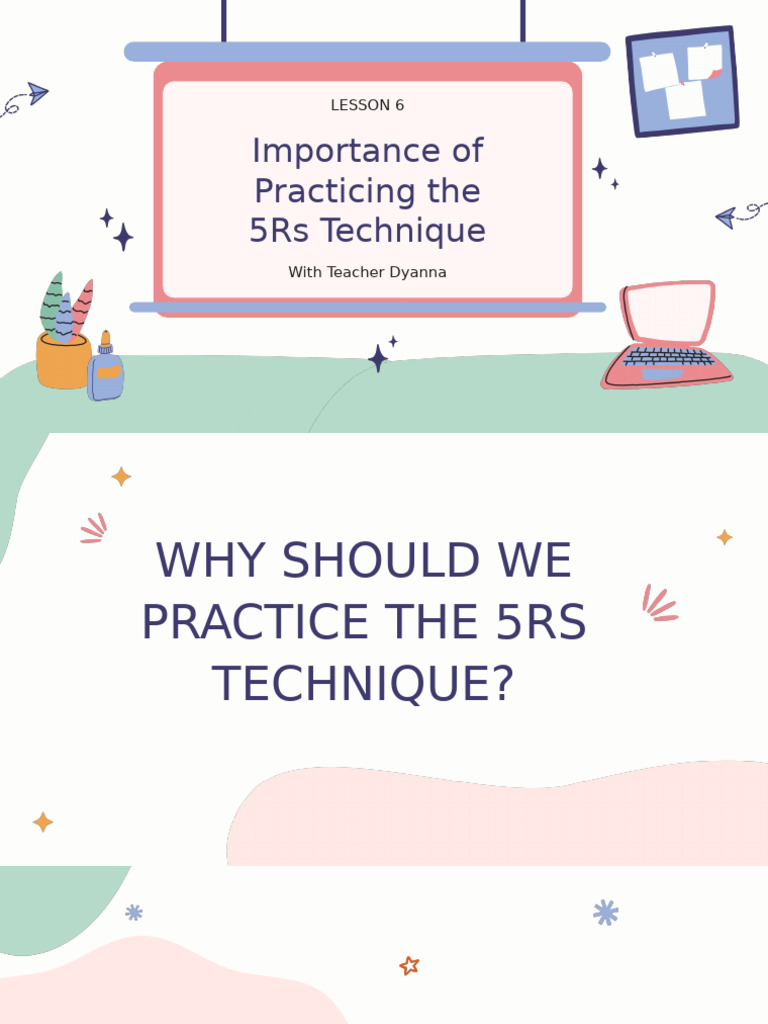 Importance of Practicing The 5Rs Technique | PDF | Waste | Recycling