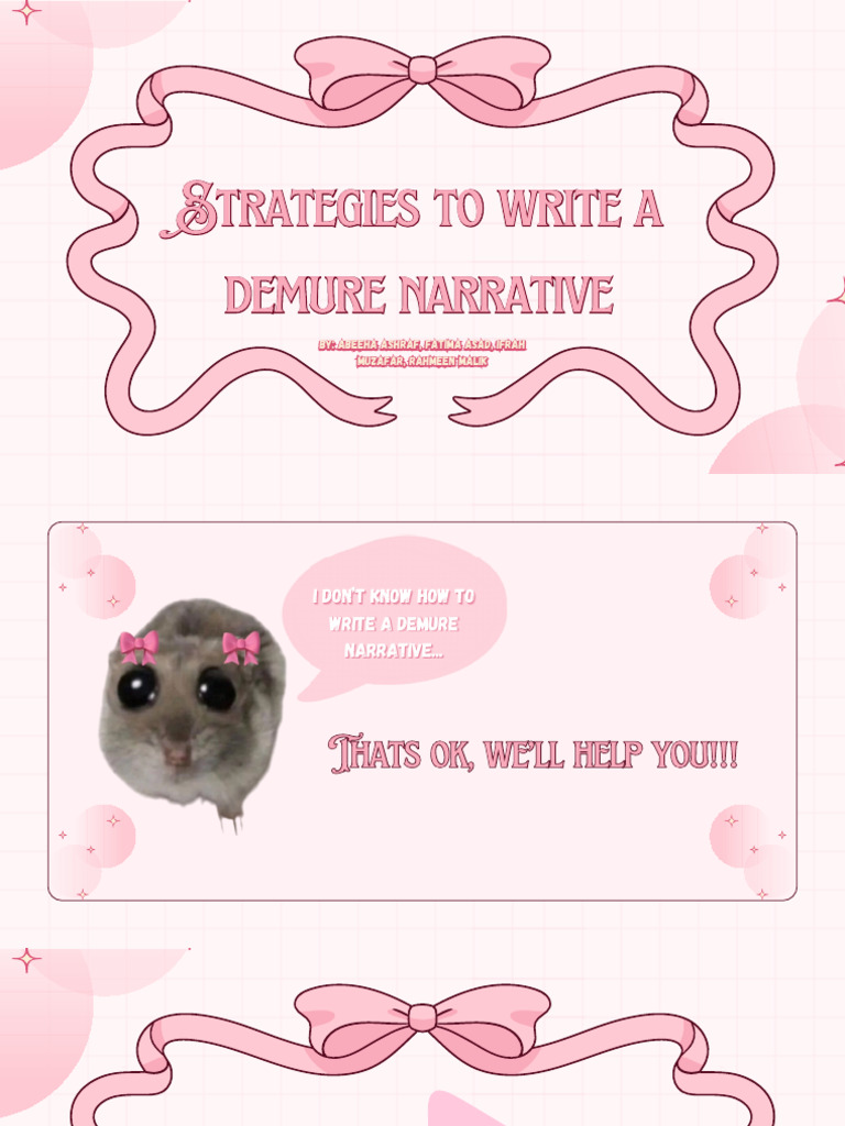 Strategies To Write A Demure Narrative | PDF | Narrative | Psychology