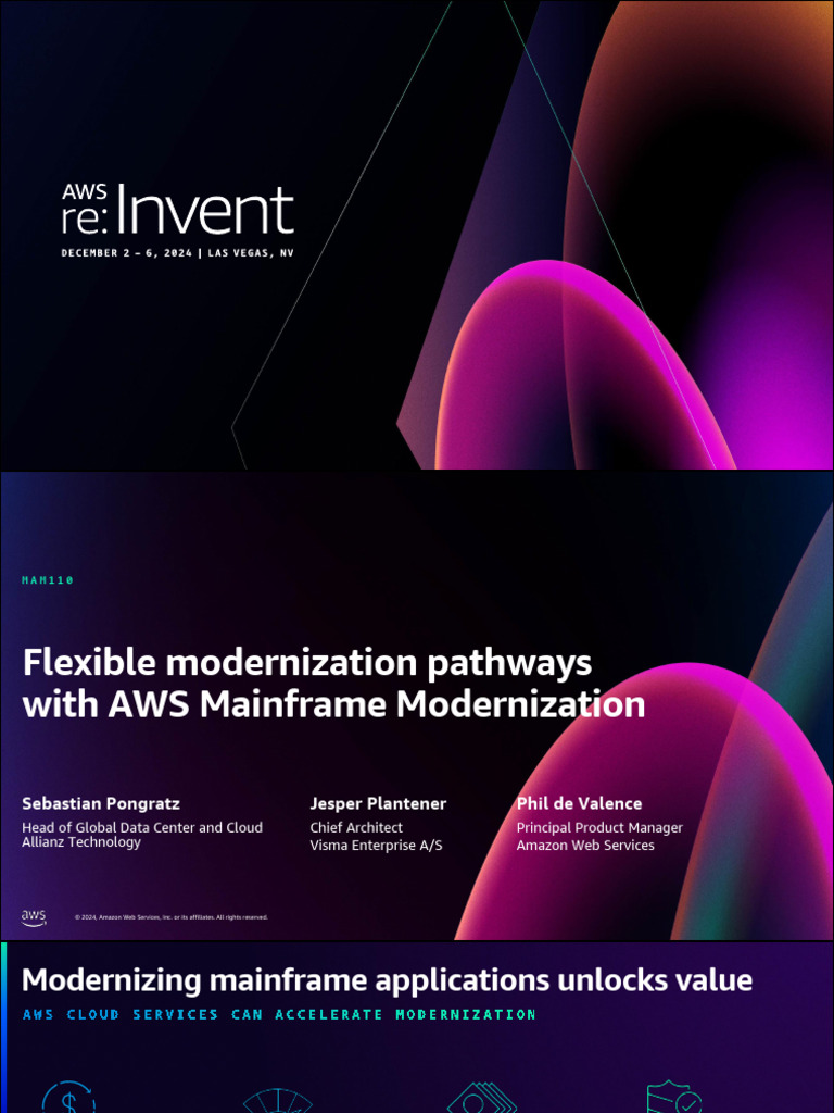 MAM110 - Flexible Modernization Pathways With AWS Mainframe ...