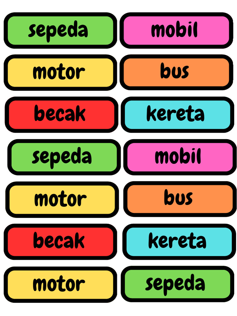 Kata Berawalan Huruf K | PDF