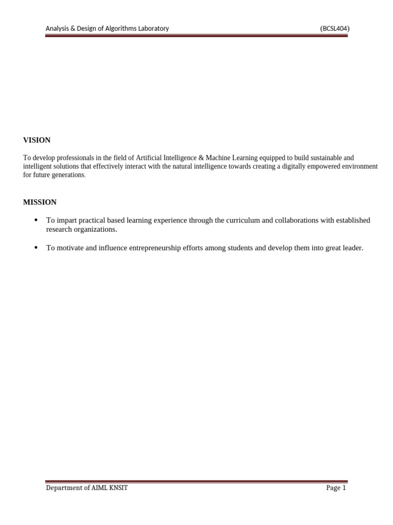 New_ADA Lab Manual_24-25 | PDF | Algorithms And Data Structures | Mathematical Relations