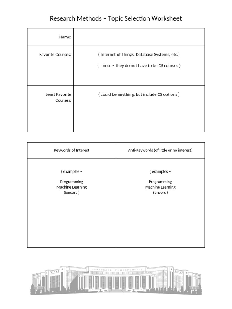 Research Methods - Key Word Exercise 2025 | PDF