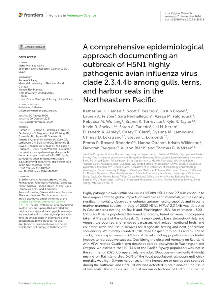 A Comprehensive Epidemiological Approach Documenting An Outbreak of ...