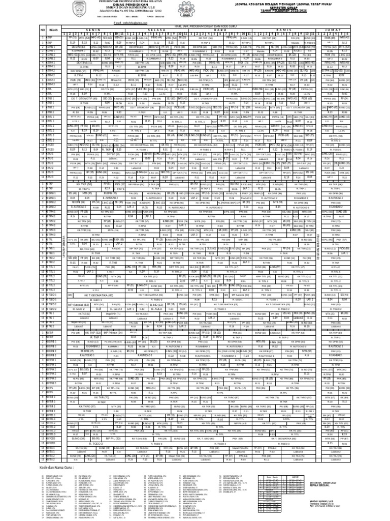 Jadwal KBM Genap Share File | PDF