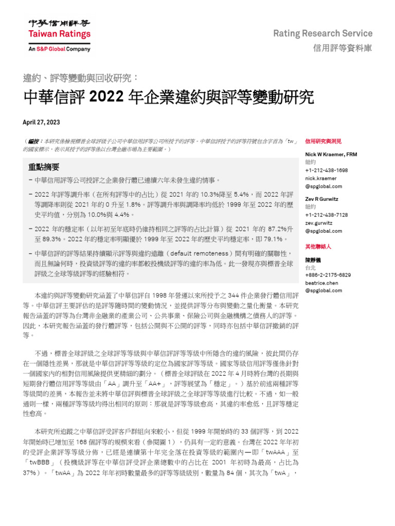 Cad - 2022 - Annual - TRC - Corporate - Default - and - Ratings ...