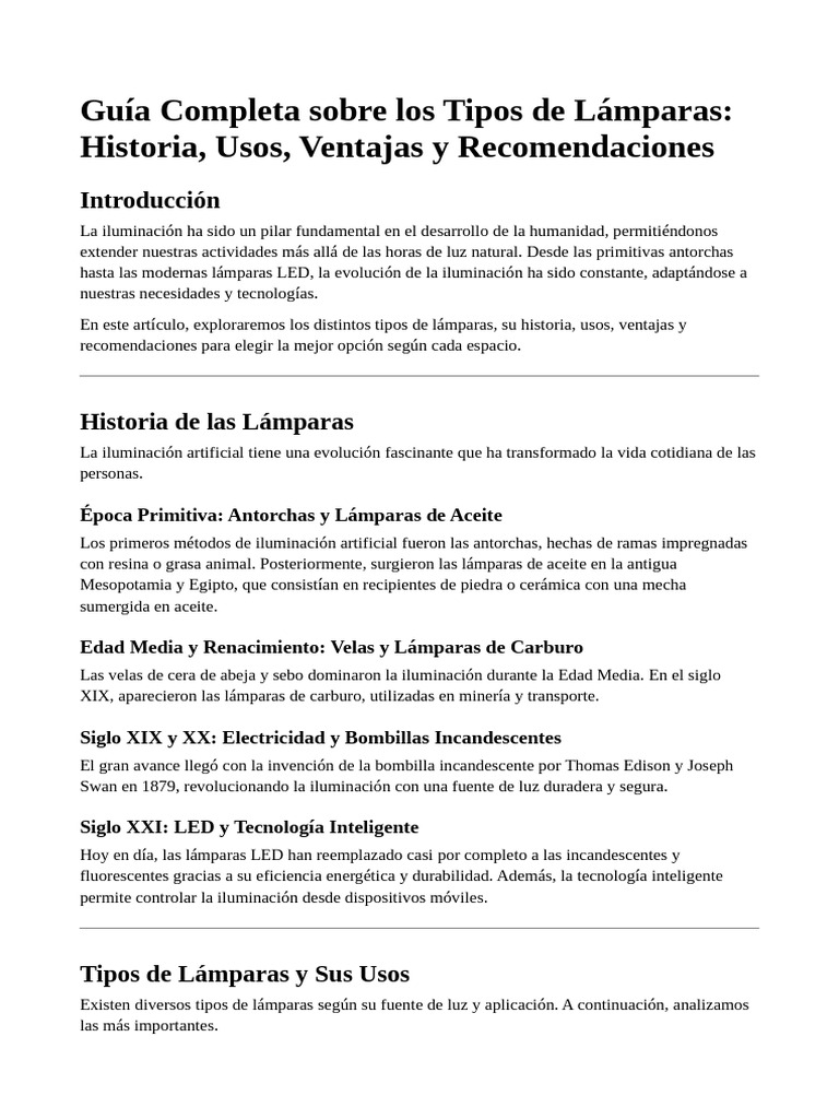 1 Lamparas | PDF | Encendiendo | Bombilla incandescente