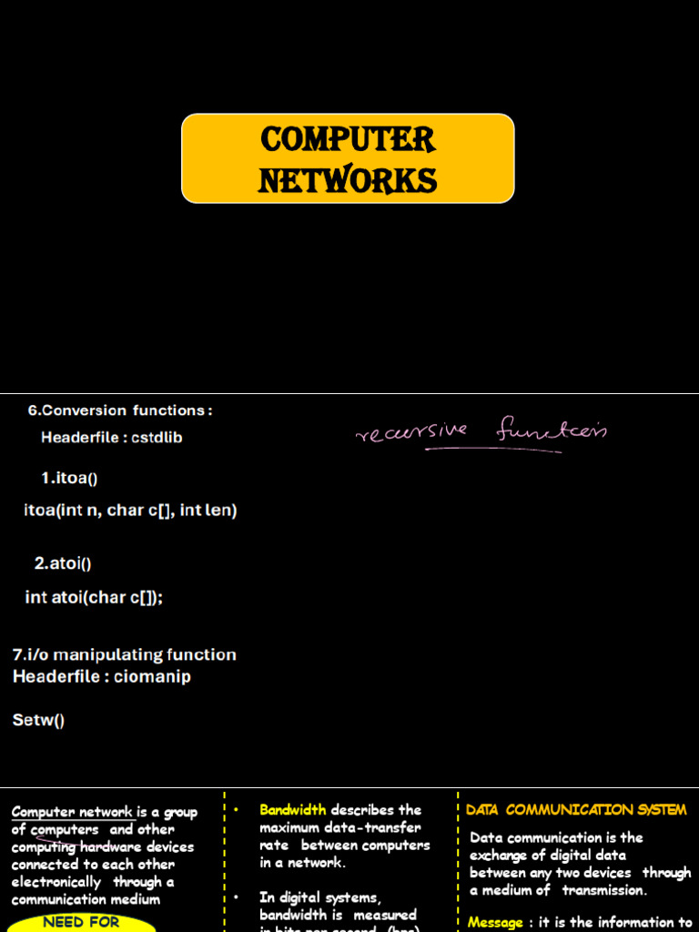Overview of Computer Networks and Communication | PDF | Computer Network | Transmission Medium