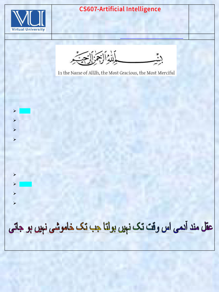 CS607 FinalTerm MCQs With Reference Solved by Arslan | PDF | Fuzzy ...